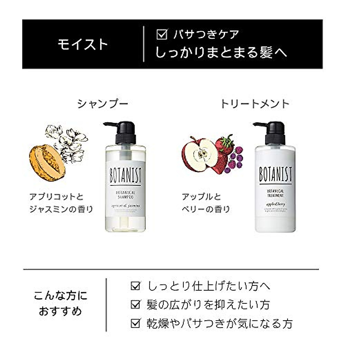 BOTANIST Botanical Shampoo [Moist] Net wt. 490mL/ 16.6 fl oz.