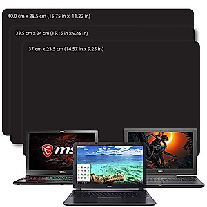 CLEAN SCREEN WIZARD WizDustCover 17” XXL Screen Protective Cloth Keyboard Cover and Cleaning Compatible with Laptops Computers 3 Pack in MultiSize