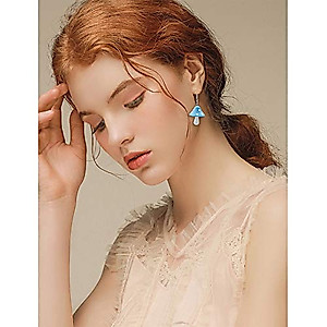 Just Follow Mushroom Shape Dangle Earrings Sweet Fresh Chic Charm Mushroom Drop Earrings for Women 3D Cute Funny Simulation Mushroom Food Earrings (Mushroom Shape Dangle Earrings 8 pairs)