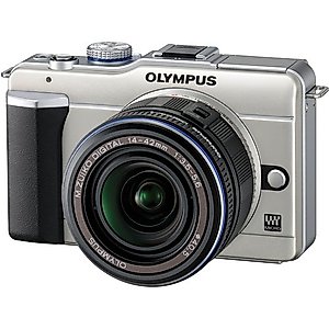 Olympus PEN E-PL1 12 MP Four Thirds Camera Body with 14-42mm Lens Kit - Gold