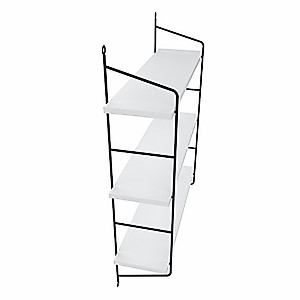 Aceshin 3-Tier Industrial Floating Shelves Wall Mounted,Decorative Wall Shelf Hanging Storage Display Rack for Room/Kitchen/Office/Bathroom (Black)