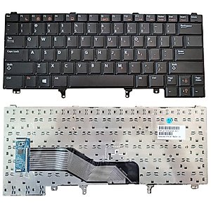 SUNMALL US Layout Replacement Keyboard Without Backlit Compatible with Dell Latitude E5420 E5430 E6220 E6320 E6330 E6420 E6430 E6440 Series (Without Pointer Stick)