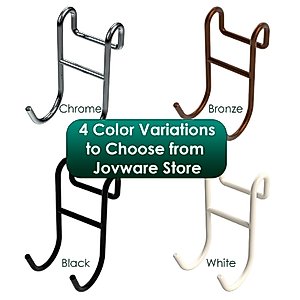 Jovware Shower Caddy Hook Helmet Fence Hooks Hook Caddy Hooks for Hanging Wires Hooks for Wire Shelves Heavy Duty Rustproof Hook Utility Hooks 4 Pack Black