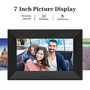 Digital Picture Frame, Humblestead 7 Inch WiFi Digital Photo Frame with 1024 * 600 IPS HD Touchscreen, Effortless One Minute Setup, Share Photos and Videos Instantly from Anywhere via App