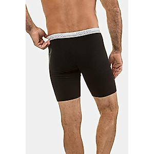 JP 1880 Menswear Big & Tall Plus Size L-8XL Stretch Cotton Long Leg Boxer Briefs Black 50/52 711242 10