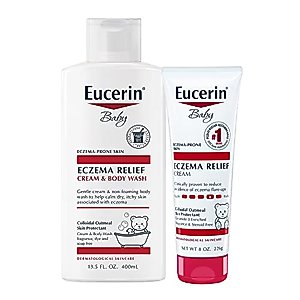 Eucerin Baby Eczema Relief Cream & Body Wash + Eucerin Baby Eczema Relief Cream Multipack, 21.5 oz