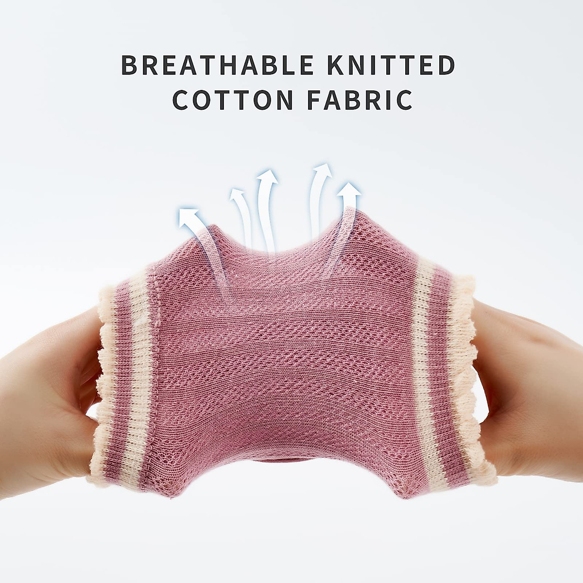 Reidio 2 Pairs Baby Knee Pads for Crawling Breathable Elastic Cotton Crawling Knee Pads Cute Unisex Baby Knee Protector with Sponge Pad for Baby Toddler (Rabbit & Cat)