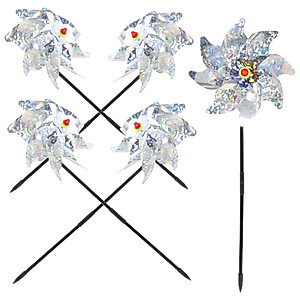 BESPORTBLE 25 Pcs Garden Windmill Bird Tool Garden Bird Windmill Bird Garden Decoration Sparkly Pin Wheel Windmills Outdoor Pinwheel Garden Supply Exquisite to Rotate Props Plastic