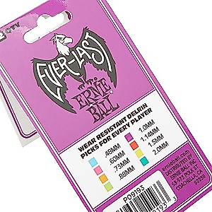 Ernie Ball Everlast Guitar Picks, Purple 1.0mm, 12-pack (P09193)