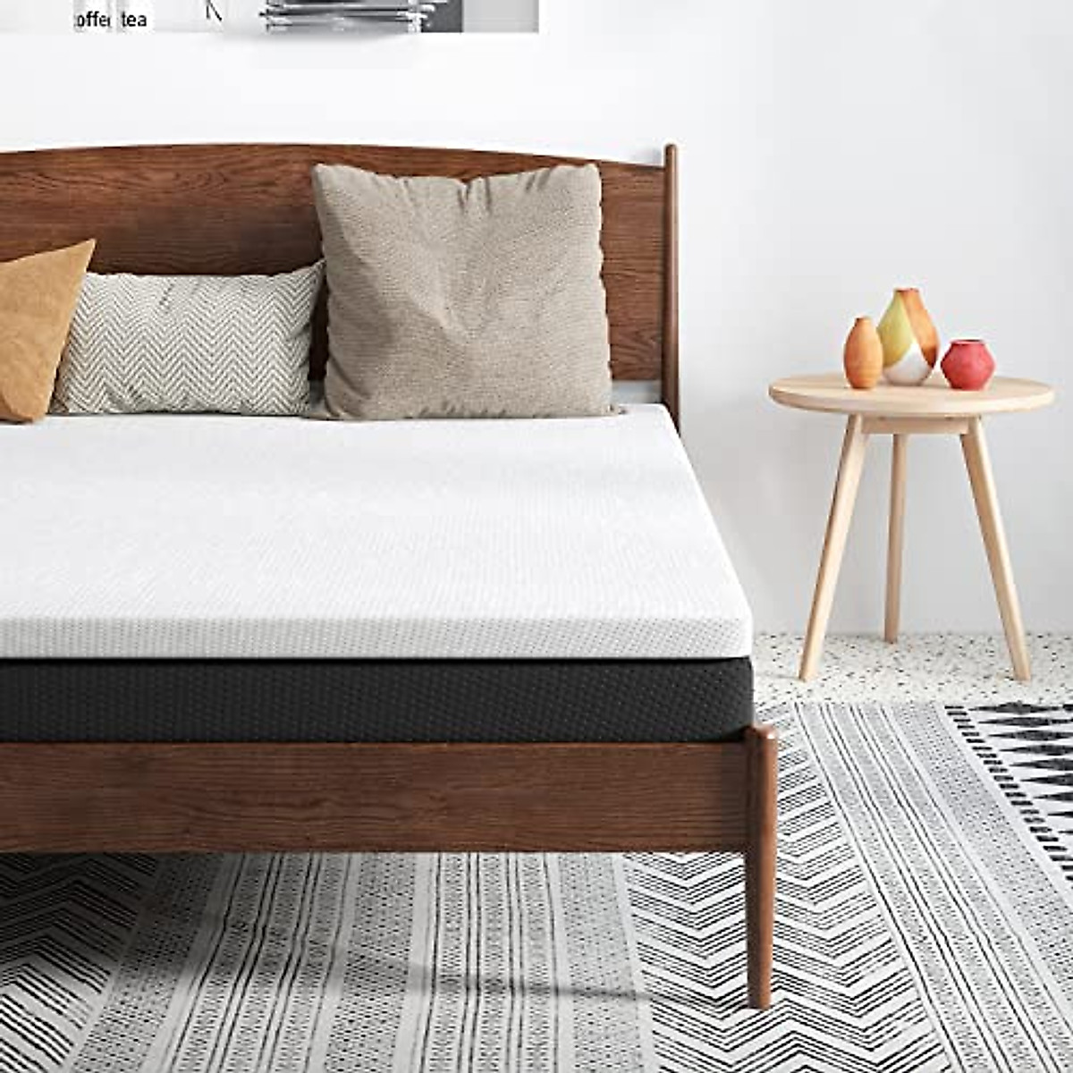 FONTOI 2 in 1 Twin Mattress, 6 inch Memory Foam Mattress, Medium Firm Bed Mattress with Cover, Pressure Relieving Mattress for Kid/Adult (White)