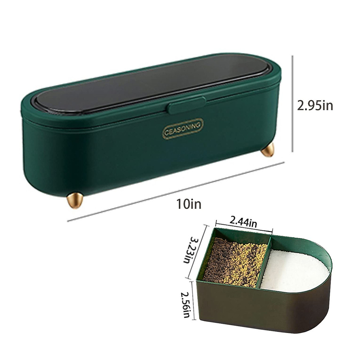 Nordic Style Seasoning Jar Creative Seasoning Box Multi-Grid Household Seasoning Bottle Seasoning Storage Box Sugar MSG Bottle Salt Box