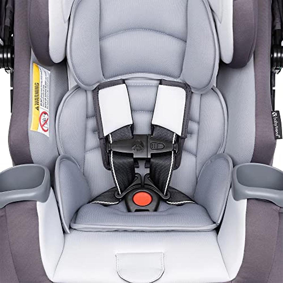 Baby Trend Cover Me 4-in-1 Infant Toddler Convertible Car Seat with Adjustable/Removable Canopy for Sun Protection & 2 Cup Holders, Stormy Gray