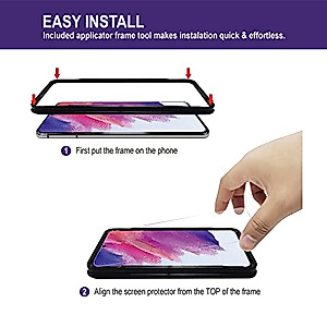 AACL Galaxy S21 FE Screen Protector Tempered Glass for Samsung Galaxy S21 FE 5G,6.4 Inch,[Support Fingerprint Unlock][Full Screen Coverage (except edges)][9H] [3 Pack]