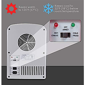 Coca-Cola Diet Coke DC04 4 Liter/4.2 Quarts 6 Can Portable Mini Cooler/Fridge, Beverages, Baby Food, Skincare and Medications-Use at Home, Office, Dorm, Car, RV or Boat-with AC & DC Plugs, Gray