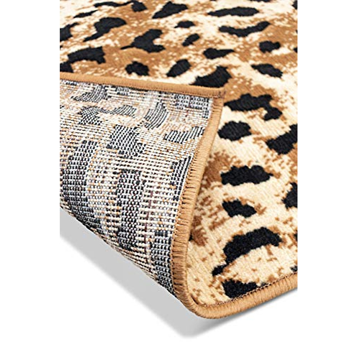Furnish my Place Leopard Print Area Rug - 7 ft. 8 in. x 11 ft., Beige, Rectangular Accent Rug with Contemporary Design