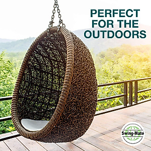 SwingMate Porch Swing Hanging Kit - 750 Lbs. Capacity - Proudly Made in The USA - Patented Heavy-Duty Suspension Swing Hangers and Springs for Hammock Chairs or Ceiling Mount Porch Swings (Black)