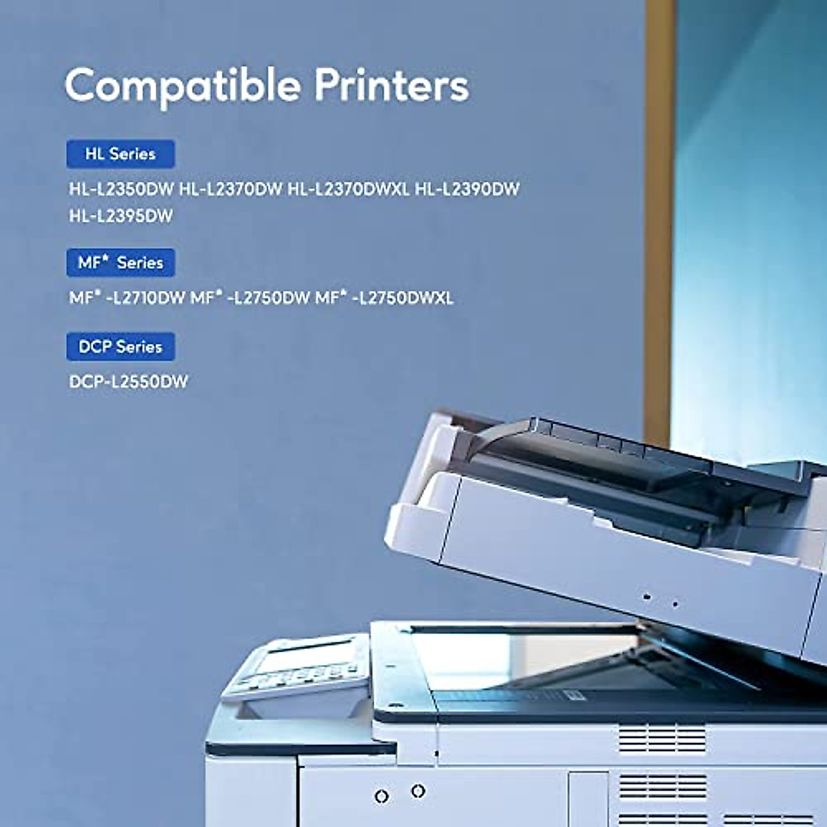 GOTOBY TN760 Toner Cartridge Replacement Compatible for Brother TN-760 TN730 TN-730 High Yield Compatible with DCP-L2550DW HL-L2350DW HL-L2370DW HL-L2370DWXL HL-L2395DW MFC-L2710DW (Black, 4-Pack)