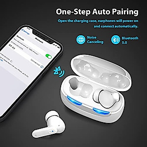 Wireless Earbuds Bluetooth 5.2 in-Ear Headphones for Samsung Z Fold4 Flip3 iPhone 14 Pro Max 13, Noise Cancelling Mic Bass Sound Sport Headset Galaxy S23 S22 S21 A54 A53 A14 Oneplus 11 10 Pixel 7 Pro