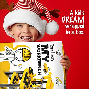 Tool Set with Electronic Toy Drill, Pretend Play for Toddlers, Construction Kits for Kids Ages 3-5 Years Old, Toddler Boy Toys (Workbench)