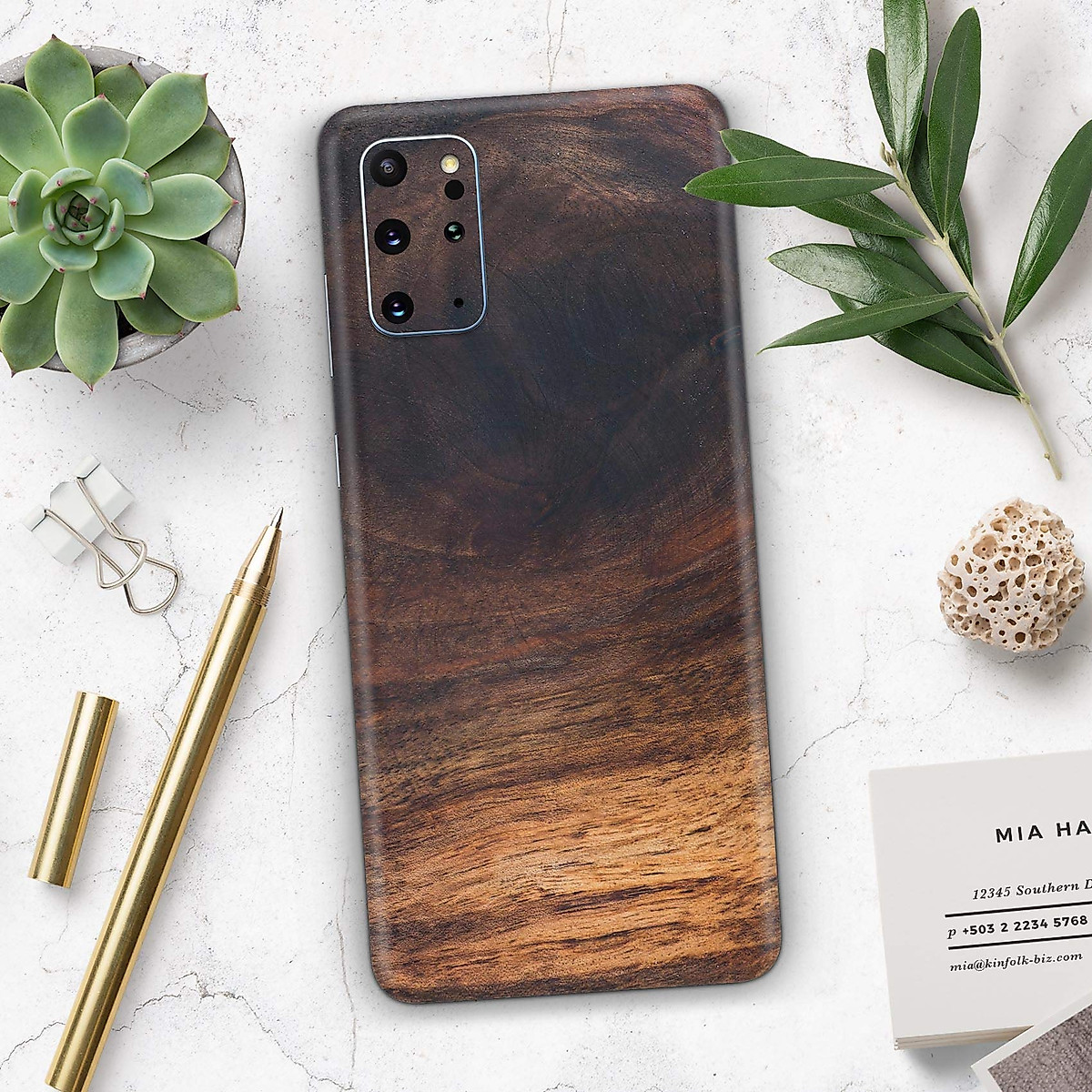 DesignSkinz Raw Wood Planks V13 Protective Vinyl Decal Wrap Skin Cover Compatible with The Samsung Galaxy S20 (Screen Trim & Back Glass Skin)
