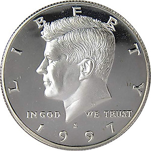 1997 S Kennedy Half Dollar Choice Proof 90% Silver 50c US Coin Collectible