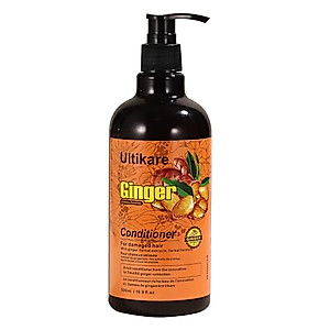 Ultikare Deep Hair Conditioner for Damaged Dry Hair, 16.9 Fl Oz, Repairing Treatment with Ginger Oil, Hydrate, Nourish and Moisturize for Curly Hair, Frizz Control, Shine, Daily Care, Dye Hair Care