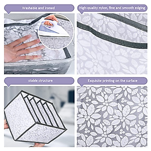 2PCS Wardrobe Clothes Organizer for Folded Clothes, Mesh Drawer Dividers and Storage, Drawer Organizer for Clothes, Jeans, Leggings, Skirts, T-shirts, Sweaters, Socks, Scarves(Large 7Girds)