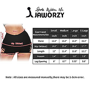 Jaworzy Women's Workout Booty Leggings Shorts, High Waisted Tummy Control Yoga Shorts, Sexy Butt Lifting Pole Dancing Shorts (Medium, Black)