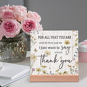 Unique Thank You Gifts for Women - Personalized Desk Card with Thanks Words - Christians Gifts for Women， Funny Thank You Gifts for Coworkers Best Friends Nurse Teacher Family Boss