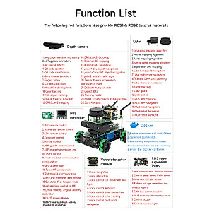Rosmaster X3 Artificial Intelligence Ubuntu22.04 Jetson Orin Nx 8GB Project Learning Smart Robot Electronic Kit Based on Jetson Orin NX(NOT Include)