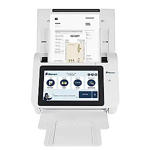 Raven Original Document Scanner - Huge Touchscreen, Color Duplex Feeder (ADF), Wireless Scanning to Cloud, WiFi, Ethernet, USB, Home or Office Desktop (2nd Gen) (Renewed)