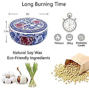 Citronella Candles Outdoor Large 3 Wick Lemongrass Scented Gift Soy Wax Candle for Home Outside Porch Patio, 3 Packs