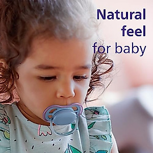 Philips Avent Ultra Air Pacifier - 4 x Light, Breathable Baby Pacifiers for Babies Aged 6-18 Months, BPA Free with Sterilizer Carry Case, SCF085/54