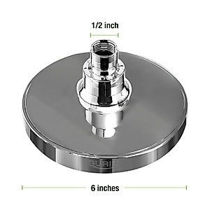 GURIN Shower Head High Pressure Rain, Luxury Bathroom Showerhead with Chrome Plated Finish, Adjustable Angles, Anti-Clogging Silicone Nozzles (2.5 GPM)