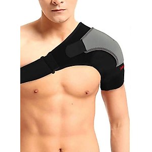 Mcolics Shoulder Support Joint Compression Warmth Protective Gear Adjustable Pad Belts Badminton Basketball Fitness Sports Shoulder Protector Arthritis Pain Shoulder Support Strap (Left Shoulder)