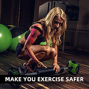 OK TAPE Kinesiology Tape 10 inches Precut, 20 Strips, Cotton Elastic Athletic Tape Latex Free, 2inch x 16ft, Light Blue