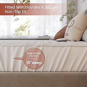 WELLHUT Heated Mattress Pad Queen, Dual Control Heating Mattress Pads, Electric Mattress Pad with 10 Heat Settings Controller, Auto Shut Off Timer, Machine Washable, Deep All Around Pocket