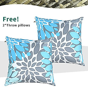 YITAHOME Patio Furniture Set, 5 Piece Outdoor Sectional Sofa Furniture Sets, PE Wicker Conversation Set with Ottoman, Rattan Coffee Table & Cushions for Lawn Backyard Garden Porch, Gray Gradient