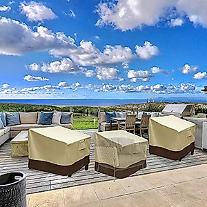 Garden Table and Chair Cover Heavy-duty Waterproof Outdoor Balcony Sofa Dust Cover Rain Cover Table and Chair Cover Seat Cover Patio Chair Cover Lawn Patio Furniture Cover M