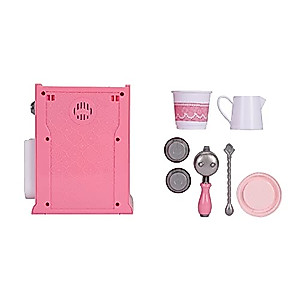 Disney Princess Style Collection Toy Espresso Machine for Kids, Coffee Maker Play Kitchen Accessories Gift for Girls & Kids
