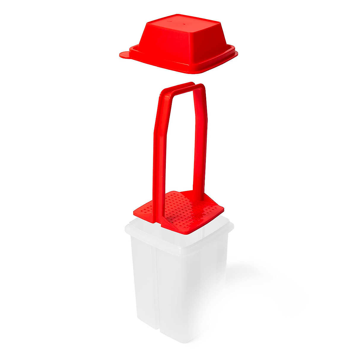 BloxBerry Pickle Jar with Strainer Insert - Plastic Leak Proof Food Saver Container - For Fresh Fruit or Pickled Vegetables - Complete with Tongs