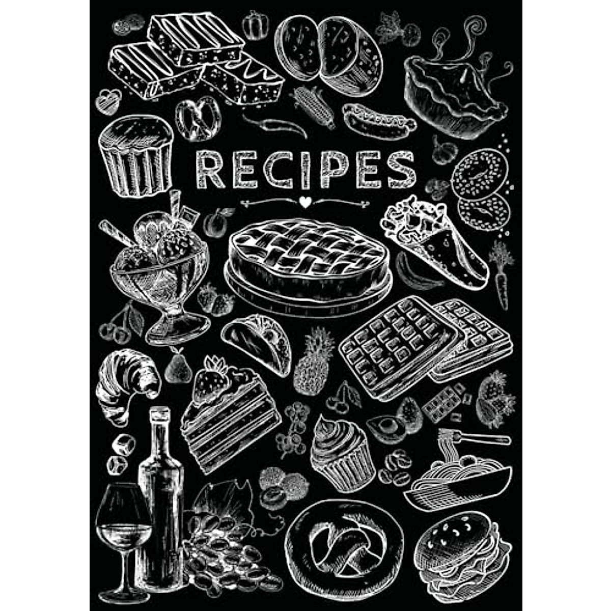 Recipes: Blank Recipe Book to Write In your own Recipes | Fill in your Favorite Recipes in this Empty Cookbook | Lovely Gift