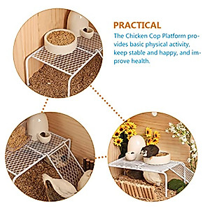 Zerodeko Chick Perch Chick Toys Chicken Coop Rest Platform Coop Brooder Roosting Bed Chicken Wooden Jungle for Large Birds Hens Parrots Macaw Cage