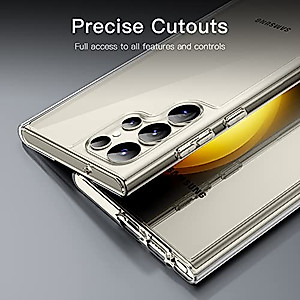 JETech Case for Samsung Galaxy S23 Ultra 5G 6.8-Inch, Non-Yellowing Shockproof Bumper Protective Phone Cover, Anti-Scratch Hard PC Back (Clear)