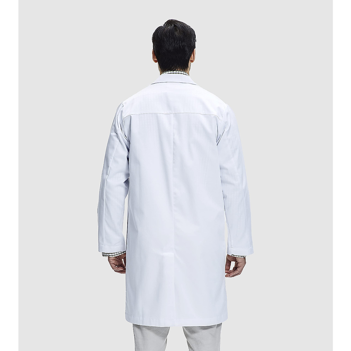 Dr. James 100% Cotton Premium Unisex Lab Coat for Men & Women, Phone & Tablet Pockets, Classic Fit, Snap Closing, 39" Length (S (Men S/Women M))