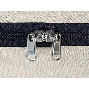 Canvas Storage Bags for Comforters and Blankets - X-Large Zippered Storage Bags for Blankets, Comforters, and Clothes - Easy Storage Under Bed, 100% Cotton, Breathable with Carrying Straps (2 Bags)