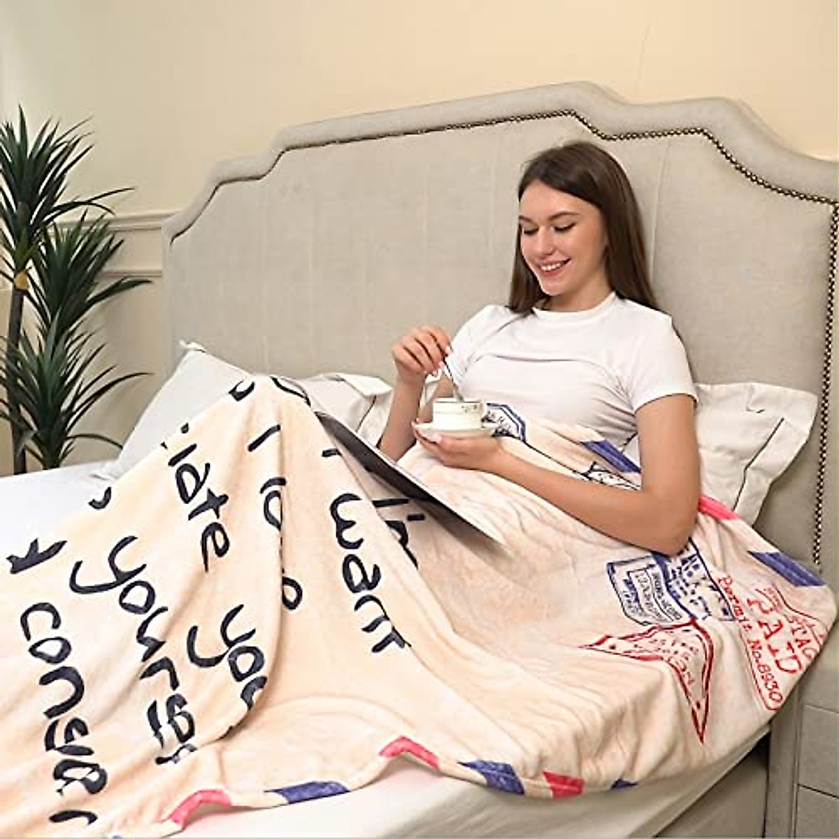 TURMTF Gifts for Mom, Mothers Day Birthday Gifts for Mom, Blanket to My Mom Gift from Daughter Son, Mother's Day, Mom Blanket 56 x71