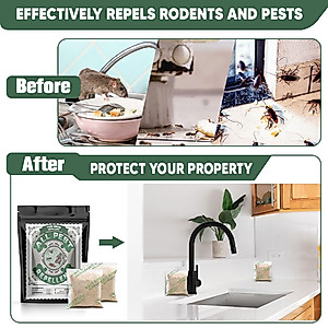 Two Bros. Repellent Pest Control Pouches,Mouse Repellents,Peppermint Pest and Rodent Repellent for Mouse/Rat/Mosquito, Naturally and Strongly Repel Spider,Roach,Bugs,Ant, & Other Pests -10P, Black
