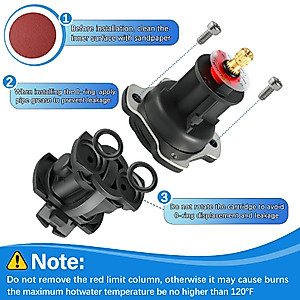 GP876851 Mixer Cap and Pressure Balancing Unit Kit, Compatible with Kohler Shower Valves K-304 and K-11748 Platforms, Shower Cartridge Replacement Repair Kit, Include GP800820 and GP77759