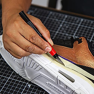 Angelus Detail Knife Precision Blade for Cutting Paper, Tape, Vinyl, Shoes, & 5 Blades